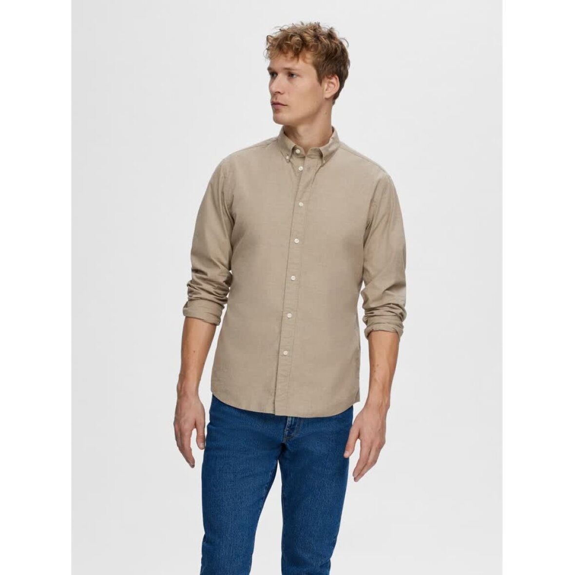 Selected Homme Slim Rick Poplin Shirt LS Morel